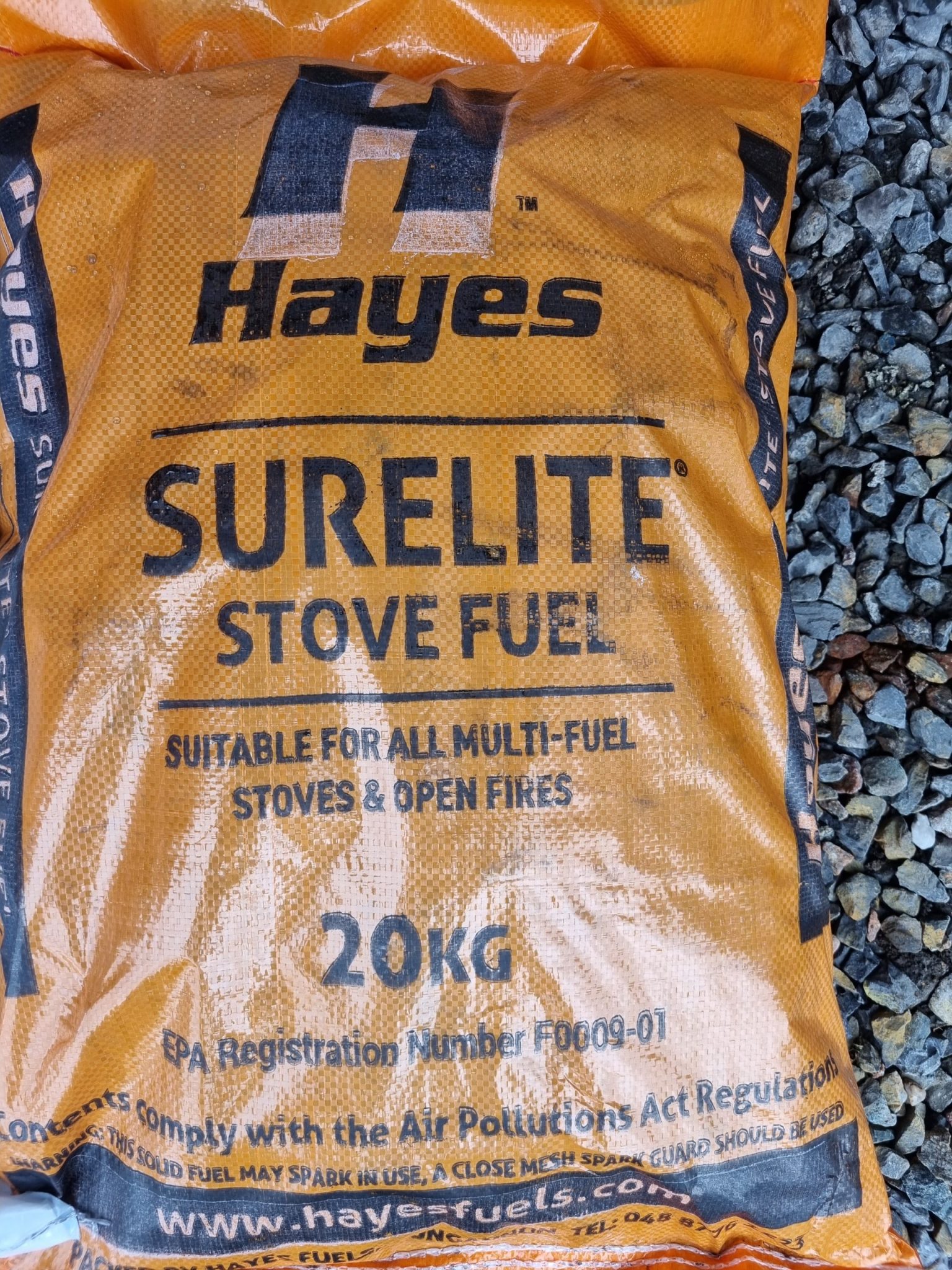 Hayes Surelite Smokeless Coal 20kgs - Landscape & Garden Supplies
